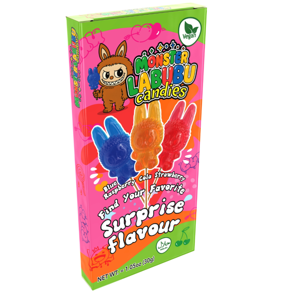 Monster Labubu Surprise Flavour Lollipop 30g – candylandgalway