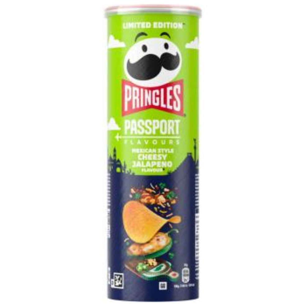 Pringles Passport Mexican Style Cheesy Jalapeno Flavour (165g ...
