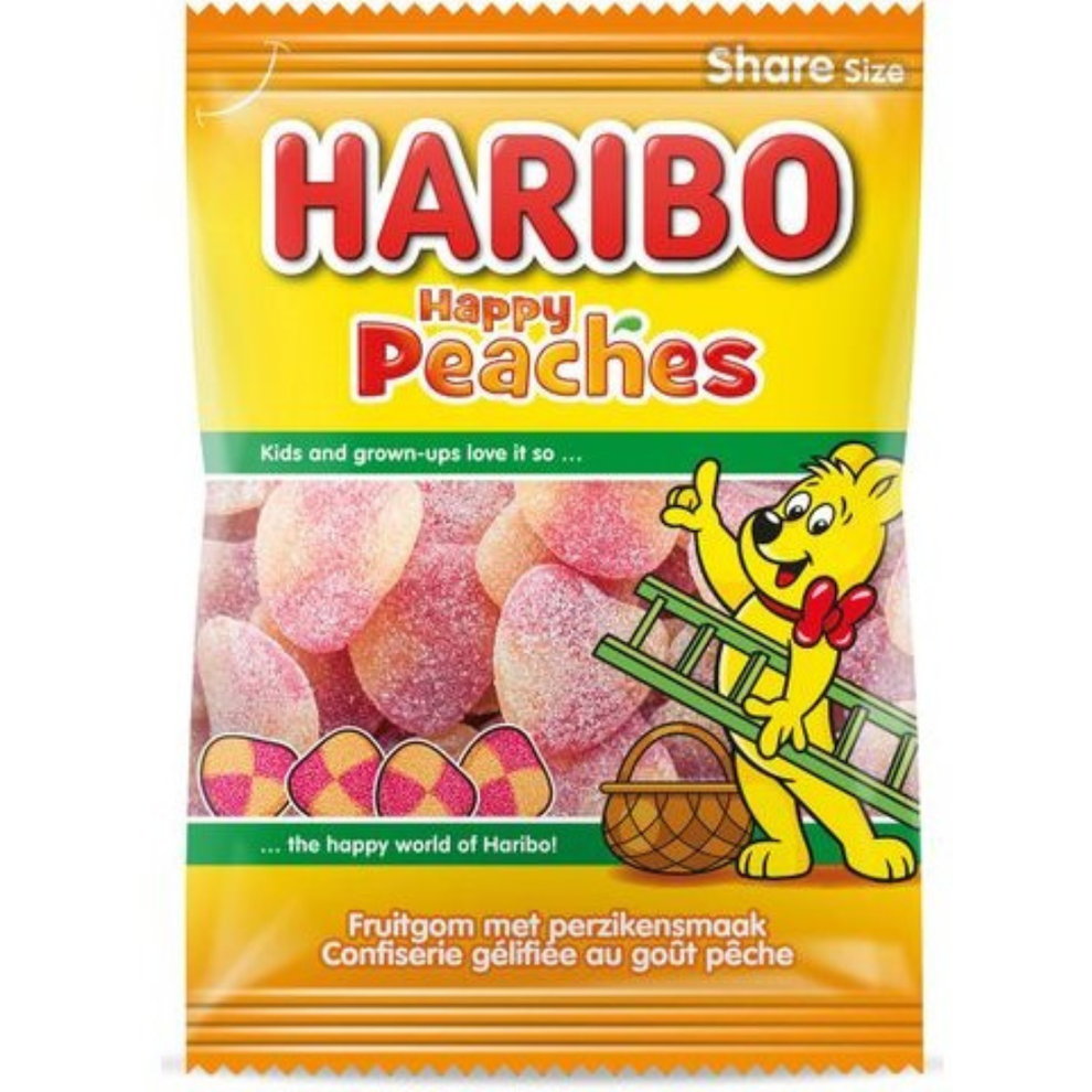 Haribo Happy Peaches 185G – candylandgalway